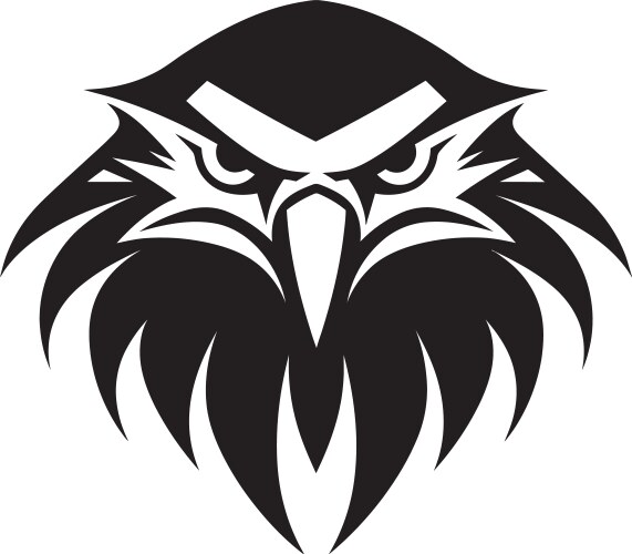 Black predator hawk logo a symbol of darkness Vector Image