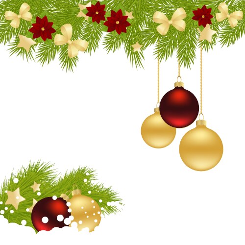 Christmas card border Royalty Free Vector Image