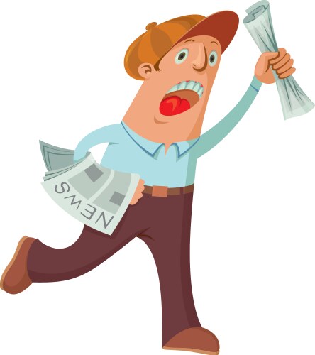 Cartoon paperman Royalty Free Vector Image - VectorStock