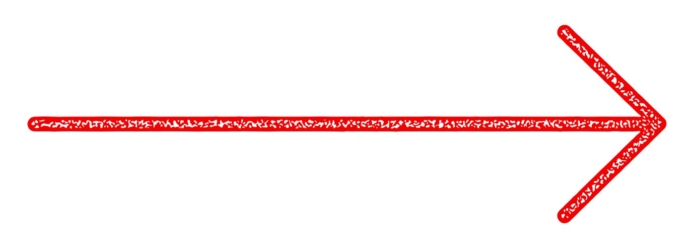 Red wavy arrow pointing left Royalty Free Vector Image