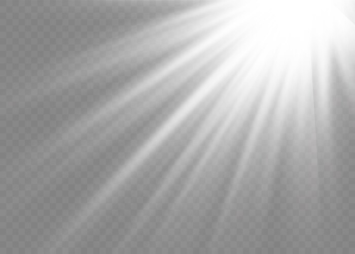 White light effect sun rays beams on black Vector Image