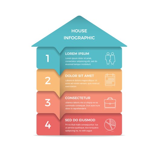 House - infographic template Royalty Free Vector Image
