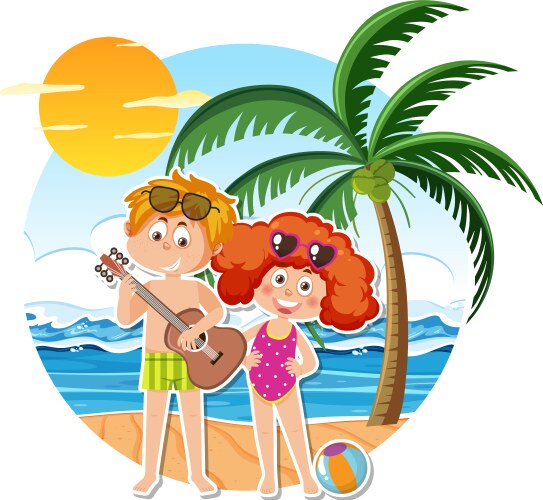 Kids at the Beach Clipart Vector Images (over 2,200)