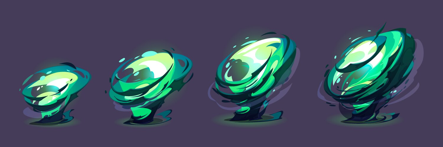 Magic electric lightning ball animation sprite Vector Image