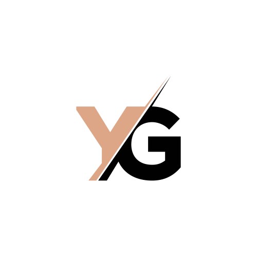 Yg or gy logo and icon design Royalty Free Vector Image