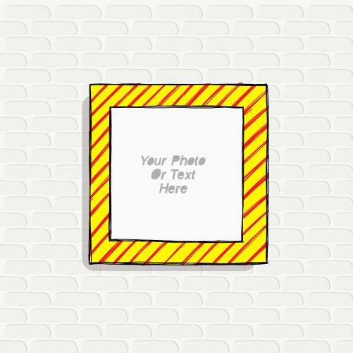 Cartoon template frame Royalty Free Vector Image