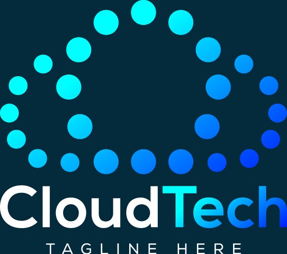 Creative digital study logo design Royalty Free Vector Image