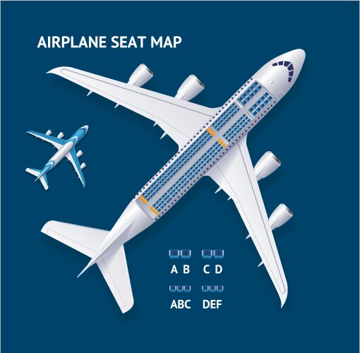 Realistic airplane template Royalty Free Vector Image