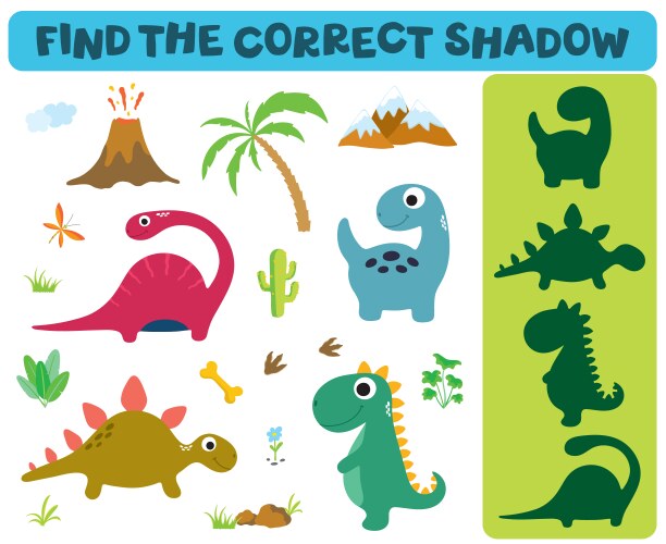 Cute baby dinosaurs collection Royalty Free Vector Image