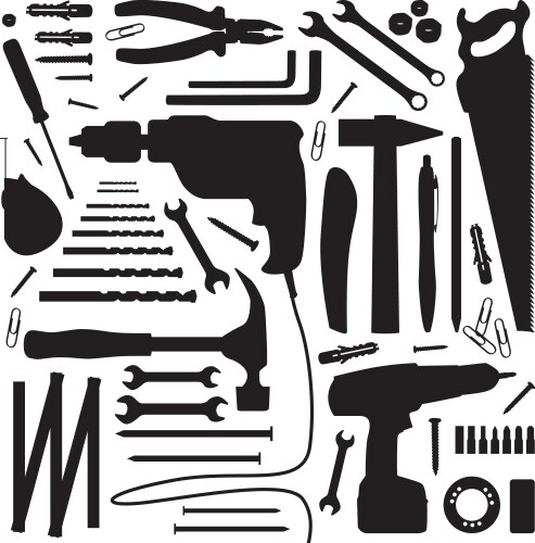 Household tools Royalty Free Vector Image - VectorStock