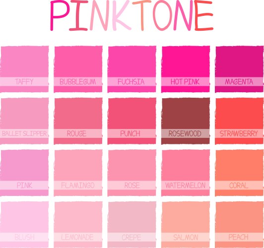 Pink 100 color shades Royalty Free Vector Image
