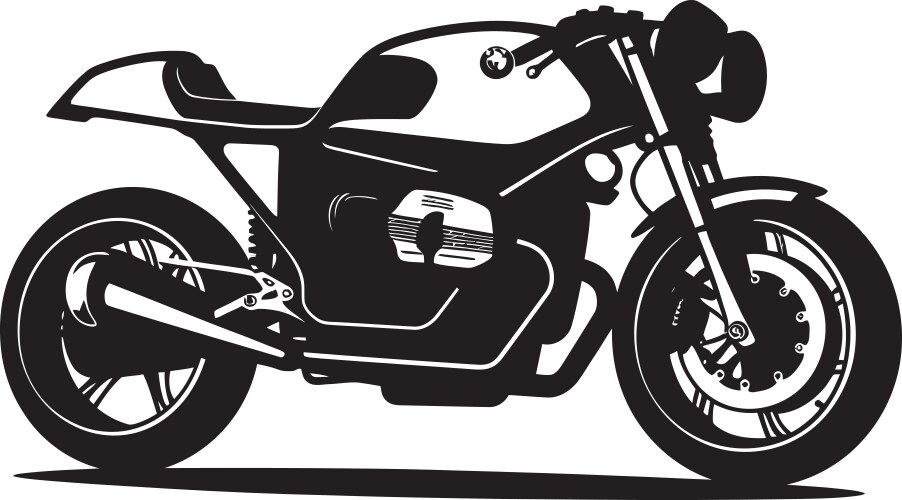 Retro revolution black cafe racer logo precision Vector Image