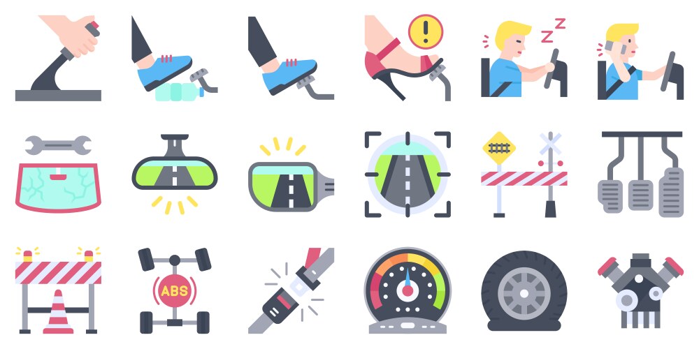 Car skidding icon accident and safety related Vector Image