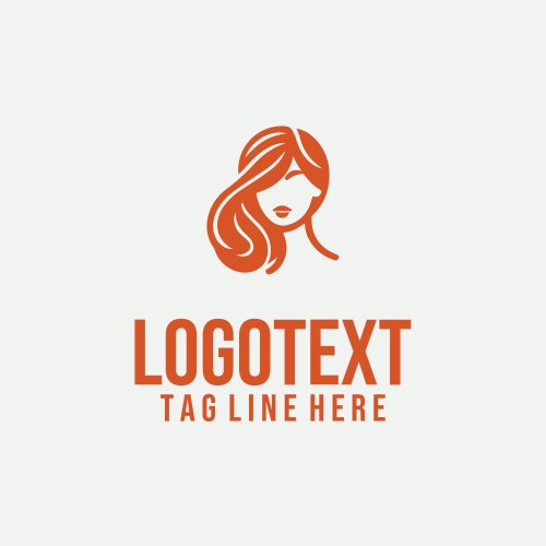 Lady face logo Royalty Free Vector Image - VectorStock