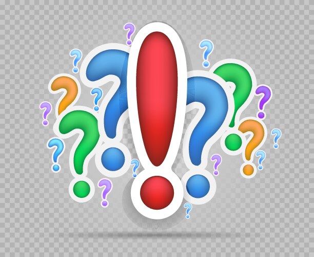 Exclamation point and question mark Royalty Free Vector