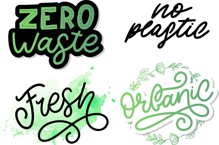 Say no to plastic coloring line drawing Royalty Free Vector