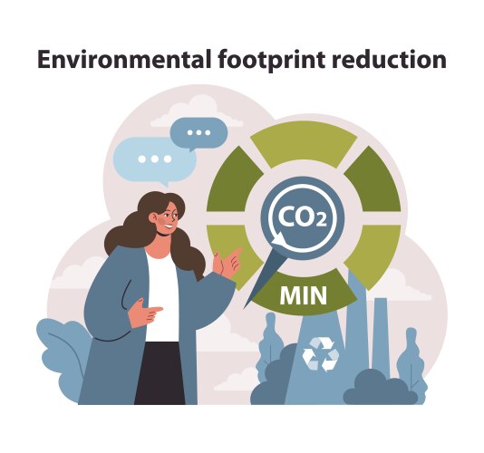 Carbon footprint awareness concept analyst Vector Image