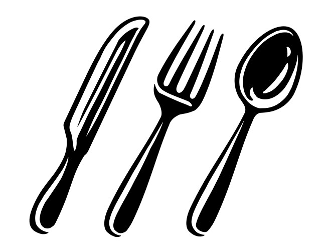 Silverware Royalty Free Vector Image - VectorStock