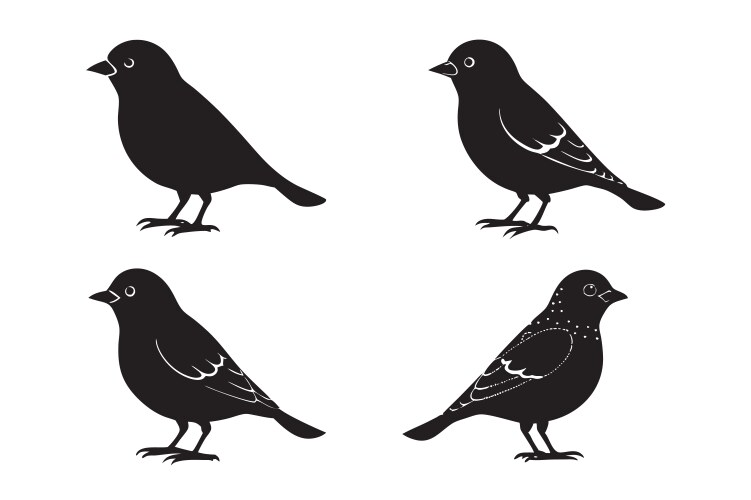 Lark bird silhouette Royalty Free Vector Image