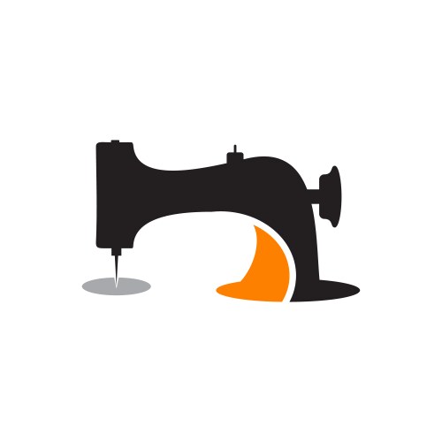 Sewing machine logo design template Royalty Free Vector