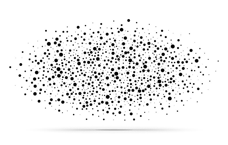 Colorful abstract blot of dots Royalty Free Vector Image