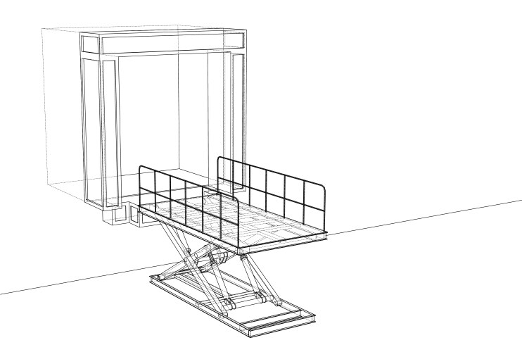 Dock leveler concept Royalty Free Vector Image