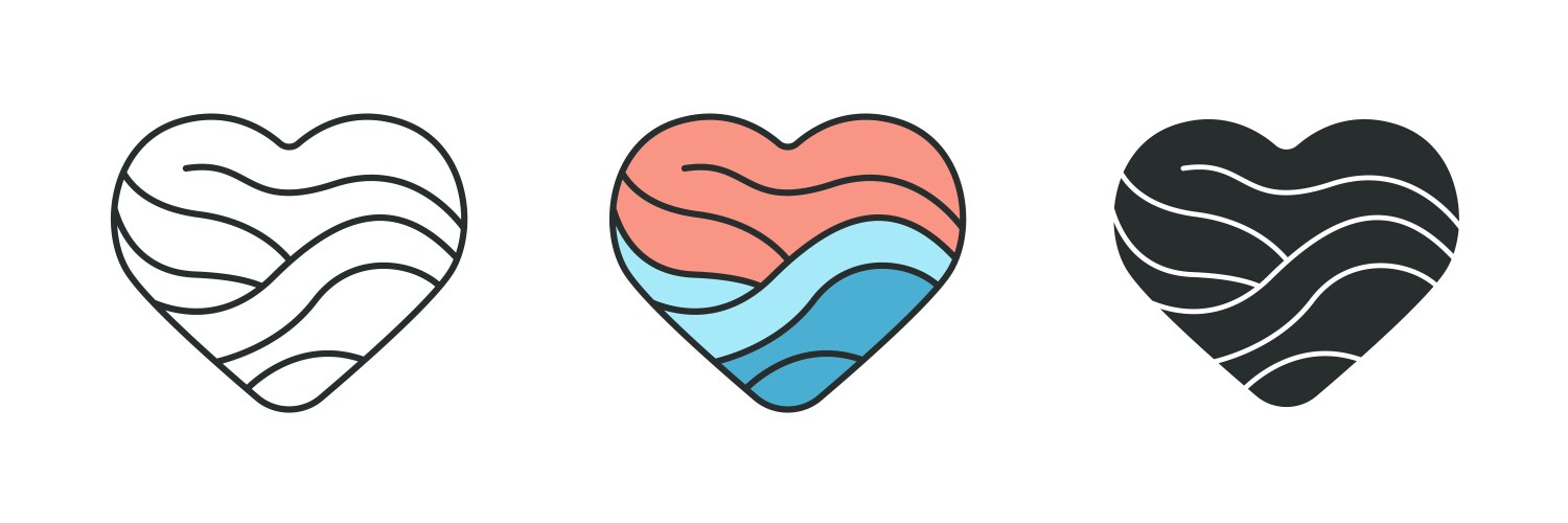 Candy heart icon symbol isolated on white Vector Image