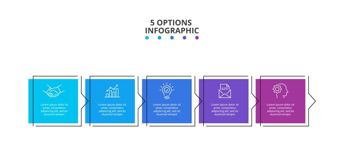 Outsourcing infographic 10 steps ui designonline Vector Image