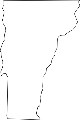 Us state map vermont outline symbol Royalty Free Vector