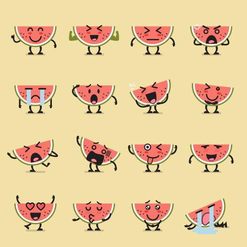 Set facial emoticons Royalty Free Vector Image