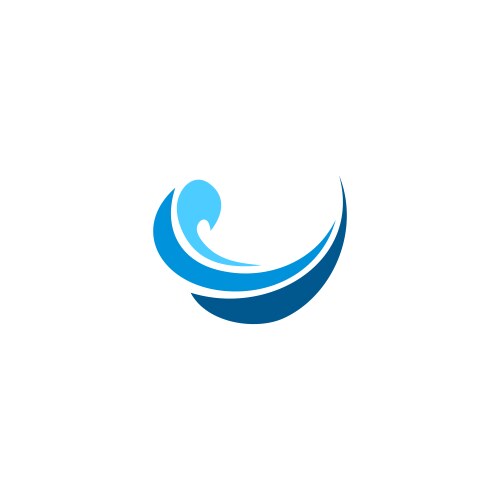 Abstract Blue Wave Logo Royalty Free Vector Image