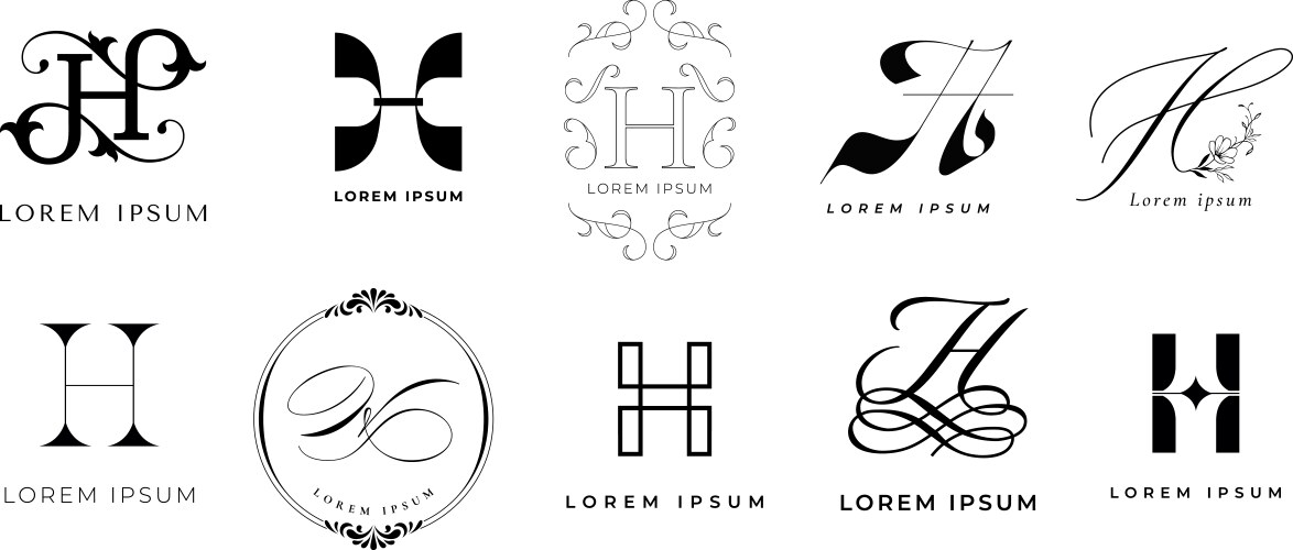 Creative l emblem luxury letter monogram Vector Image