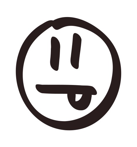 Hand drawn smile doodle emotion face freehand Vector Image