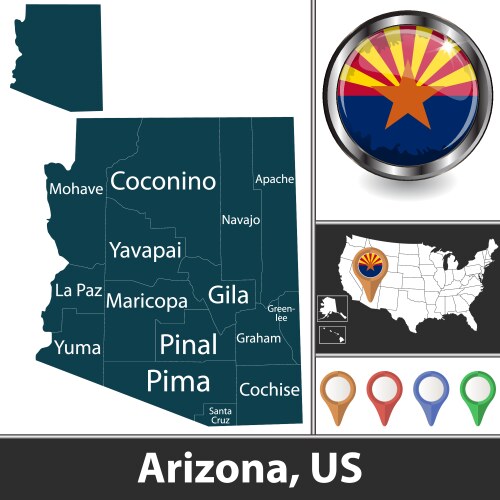 Arizona Map Vector Images (over 2,100)