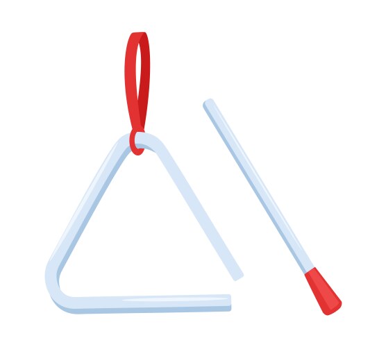 Musical instrument triangle Royalty Free Vector Image