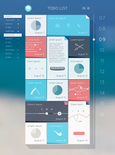 To-do list app - reminder interface with check Vector Image