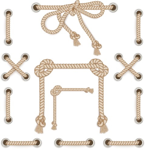Rope frame Royalty Free Vector Image - VectorStock