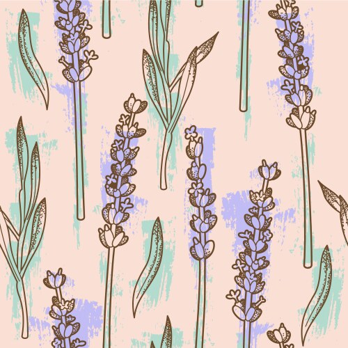 Lavender seamless pattern Royalty Free Vector Image