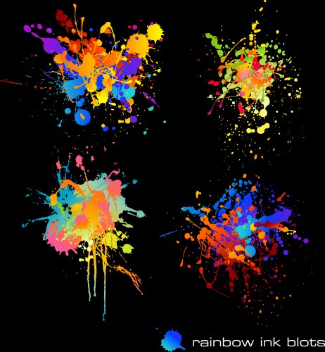 Splat ink rainbow Royalty Free Vector Image - VectorStock
