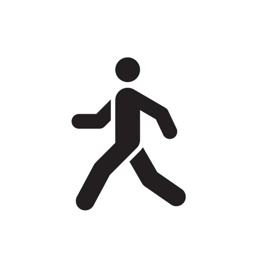 Walking Man Symbol Pedestrian Icon Vector Images (over 1,200)