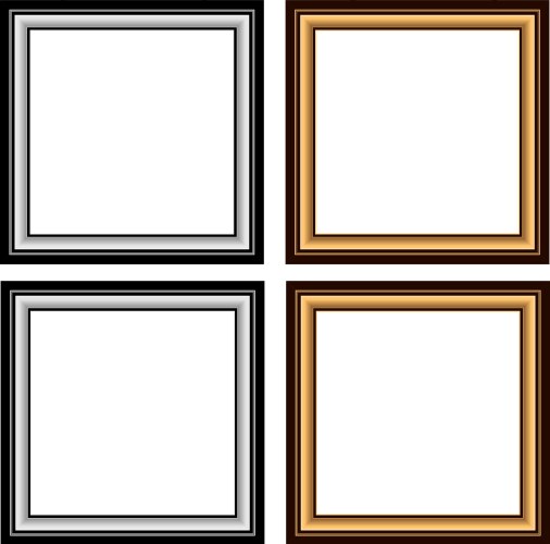 Flat frame set Royalty Free Vector Image - VectorStock