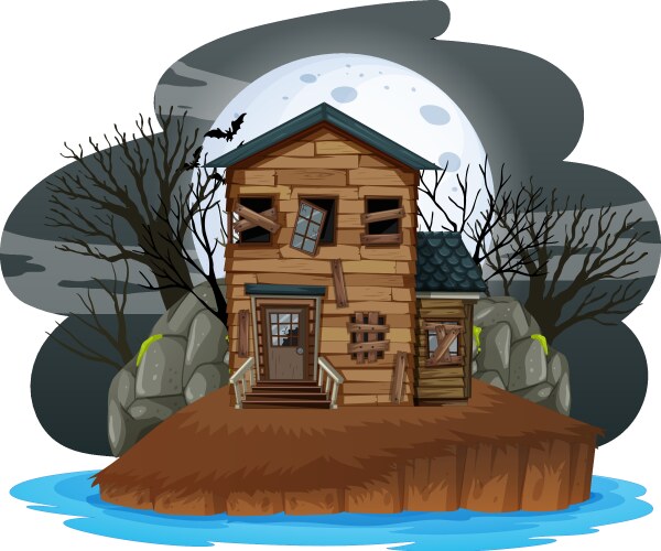 Abandoned building icon Royalty Free Vector Image