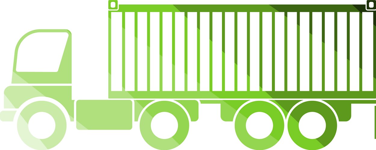Container truck icon Royalty Free Vector Image