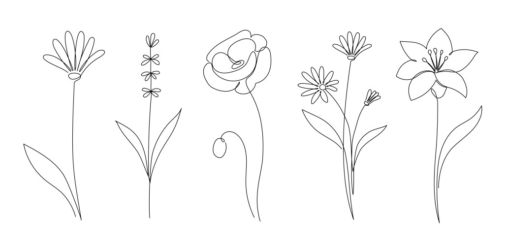 Free Flower Outline Vector Images (over 3,200)