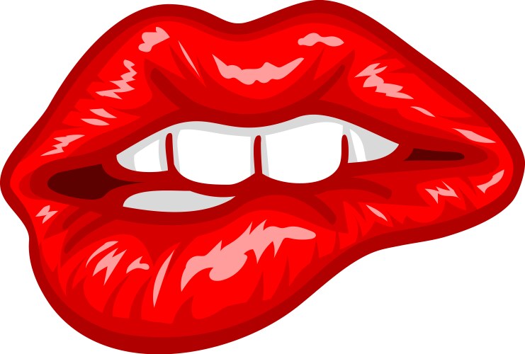 Lips Logo Vector Pop Art Lips Lips Logo Seductive Lips Hot Lips Lips