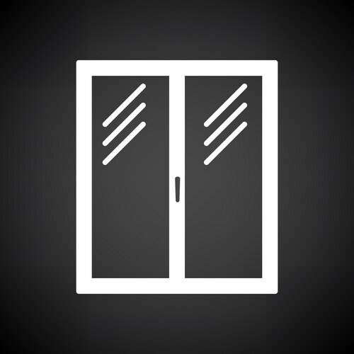Icon of closed window frame Royalty Free Vector Image