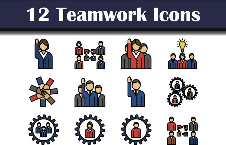 Teamwork icon Royalty Free Vector Image - VectorStock