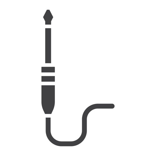 Isolated dj logo wire cable audio jack music Vector Image