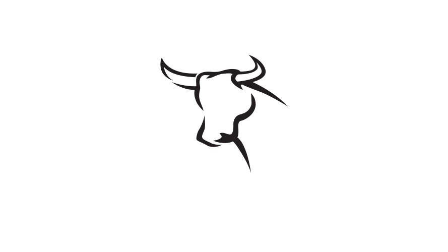 Fighting bull jump logo design inspiration Vector Image