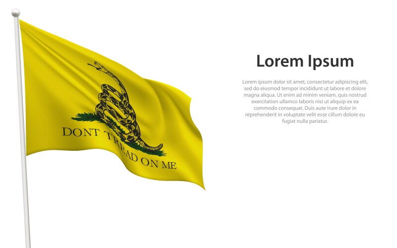 Pine tree flag waving on a white background Vector Image